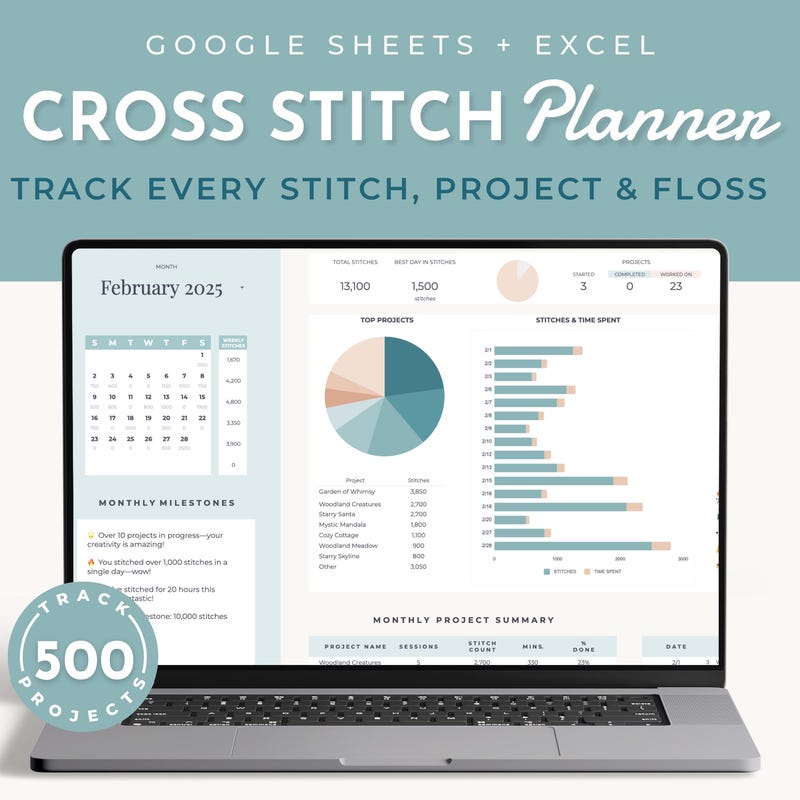 Embroidery Habit Tracker - Etsy