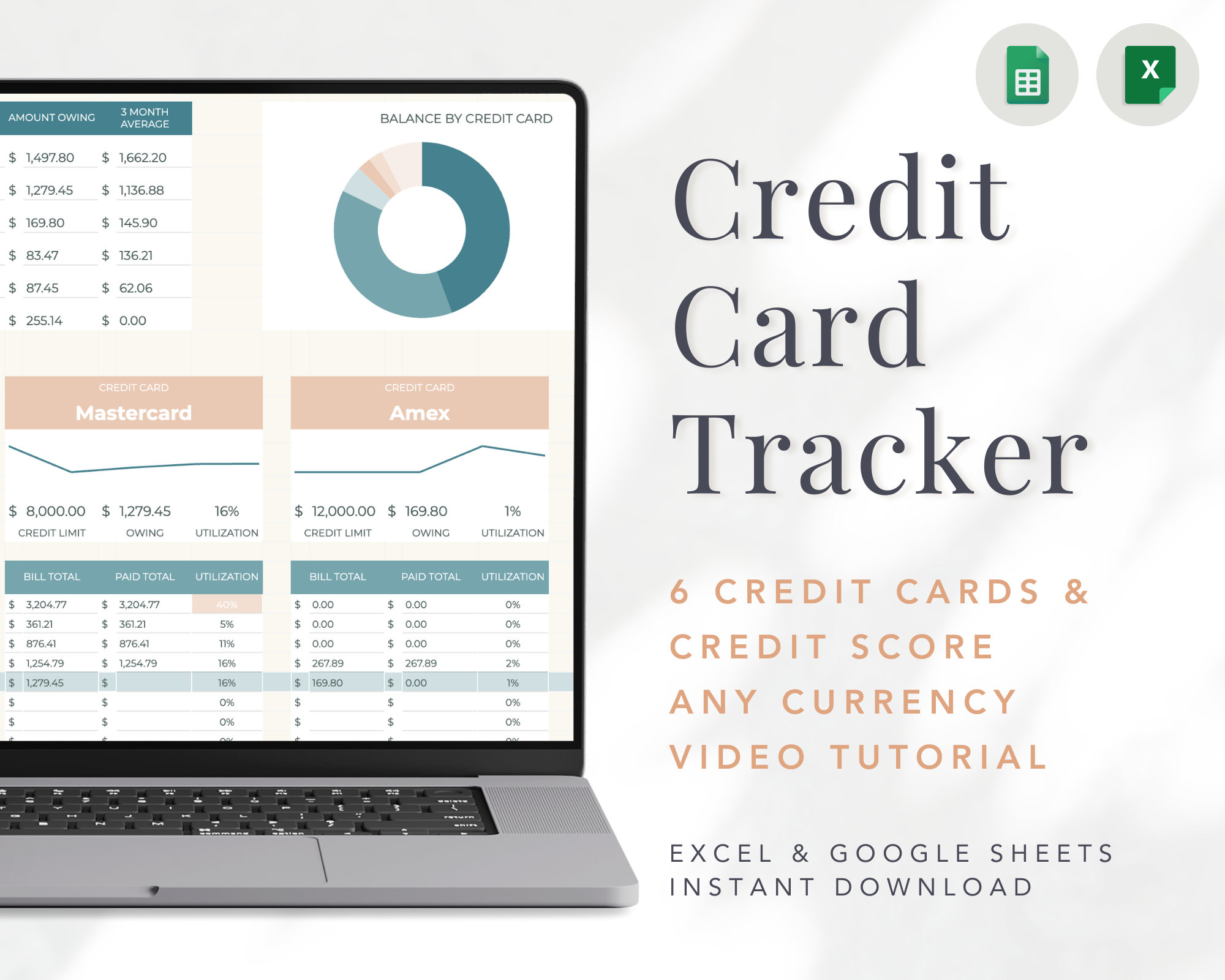 Credit Card Payoff Spreadsheet Excel Credit Card Tracker Log - Etsy Canada