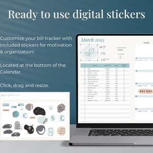 2025 Monthly Bill Calendar: Google Sheets Budget Planner (digital ...