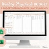 Ultimate Bi-weekly Budget by Paycheck Spreadsheet Template for Google ...