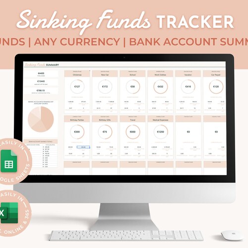 Savings Tracker Sinking Funds Tracker Budget Spreadsheet for - Etsy