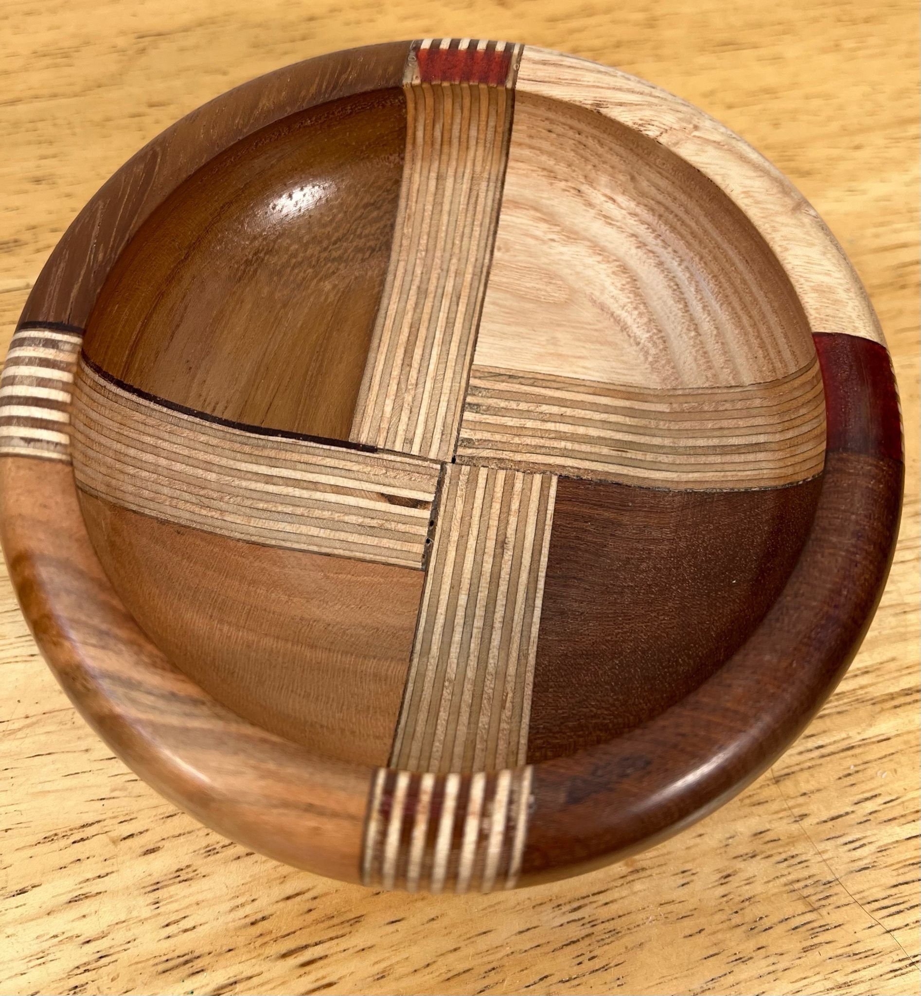 Hand Turned Decorative Bowl Made From Mixed Reclaimed Woods - Etsy