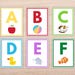 Printable ABC Flashcards Colorful - Etsy