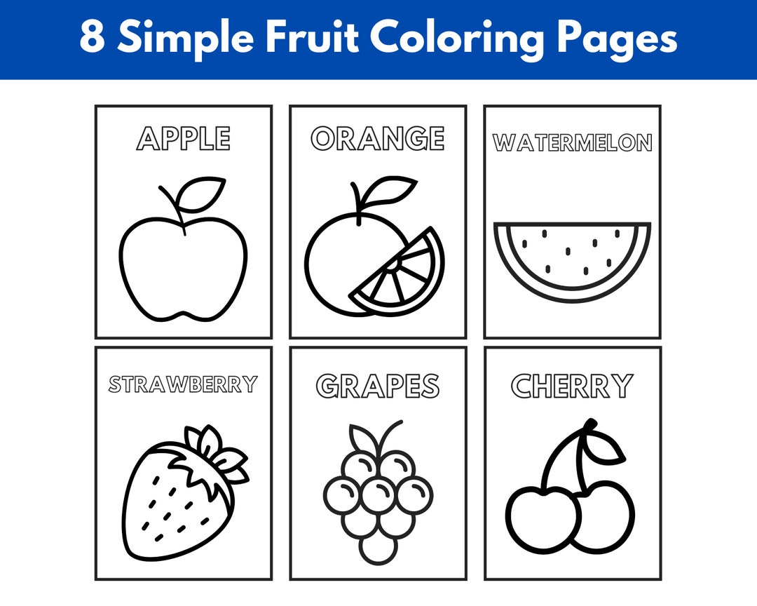 Fruit Coloring Pages Printable Coloring Pages Fruit Simple Printable ...