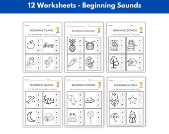 Beginning Sounds Worksheets Alphabet Worksheets Literacy Phonics ...