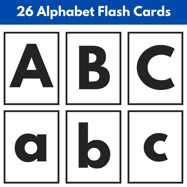 Alphabet Flashcards - Etsy