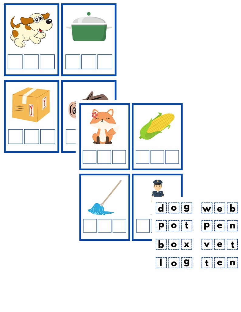 CVC Words, Sight Words Flashcards Printable, Spelling & Writing ...