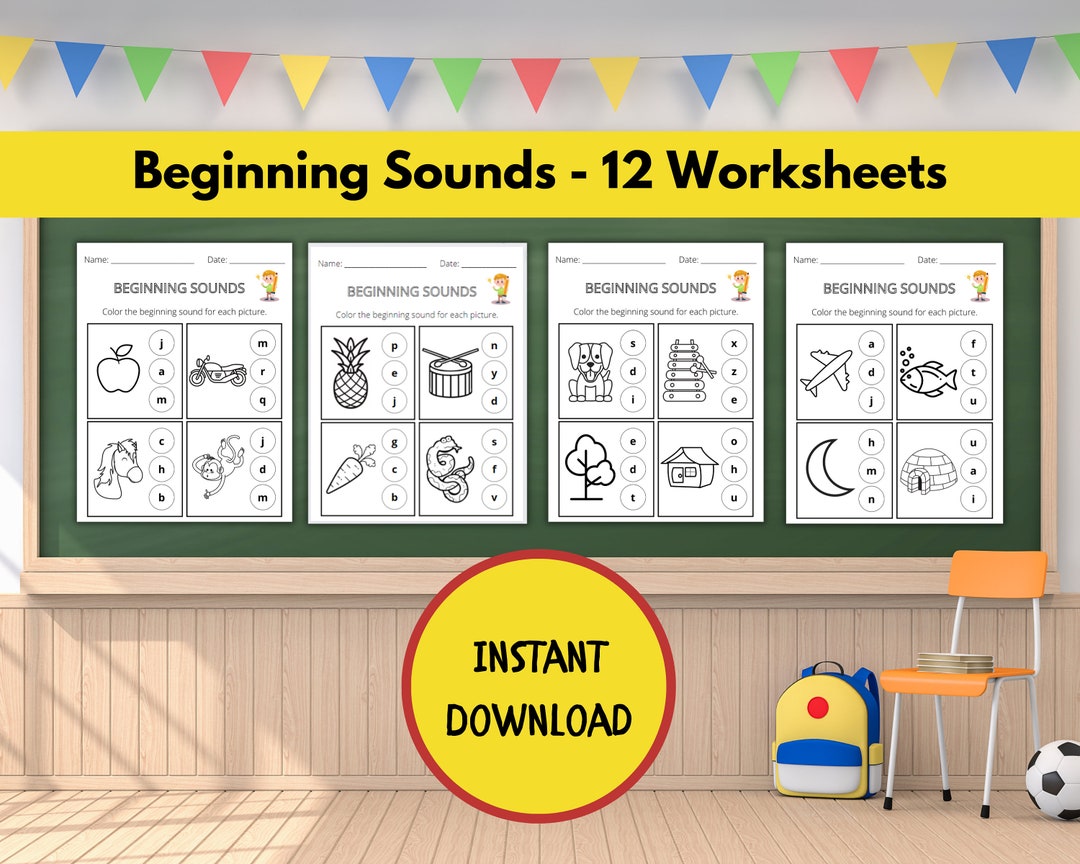 Beginning Sounds Worksheets Printable Alphabet Worksheets Phonics ...