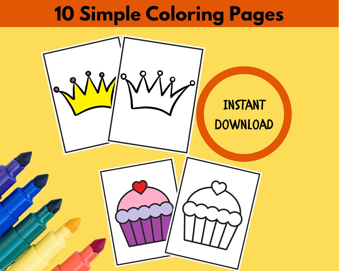 Simple Coloring Pages | Preschool Coloring Pages Printable | Coloring ...