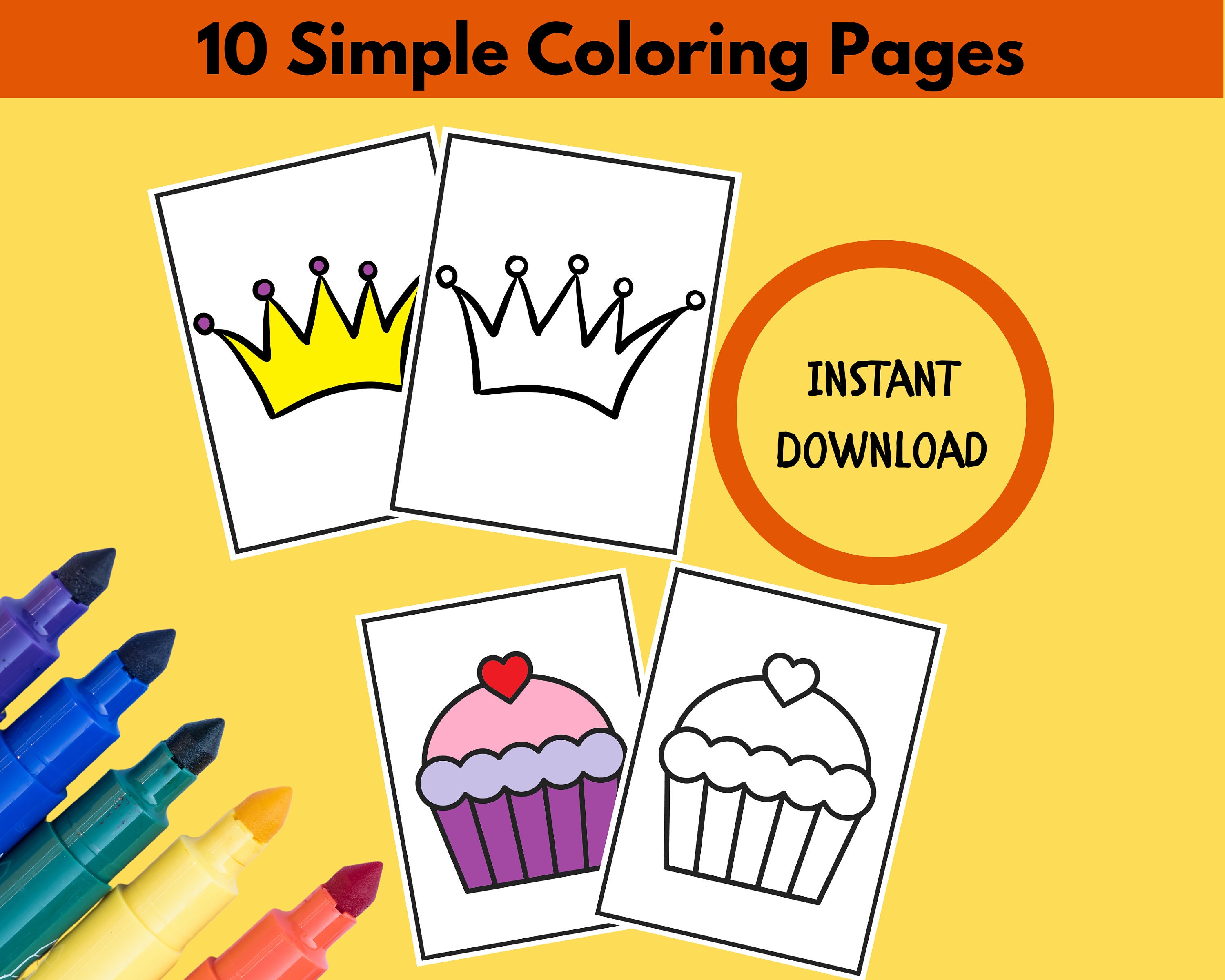 Simple Coloring Pages | Preschool Coloring Pages Printable | Coloring ...