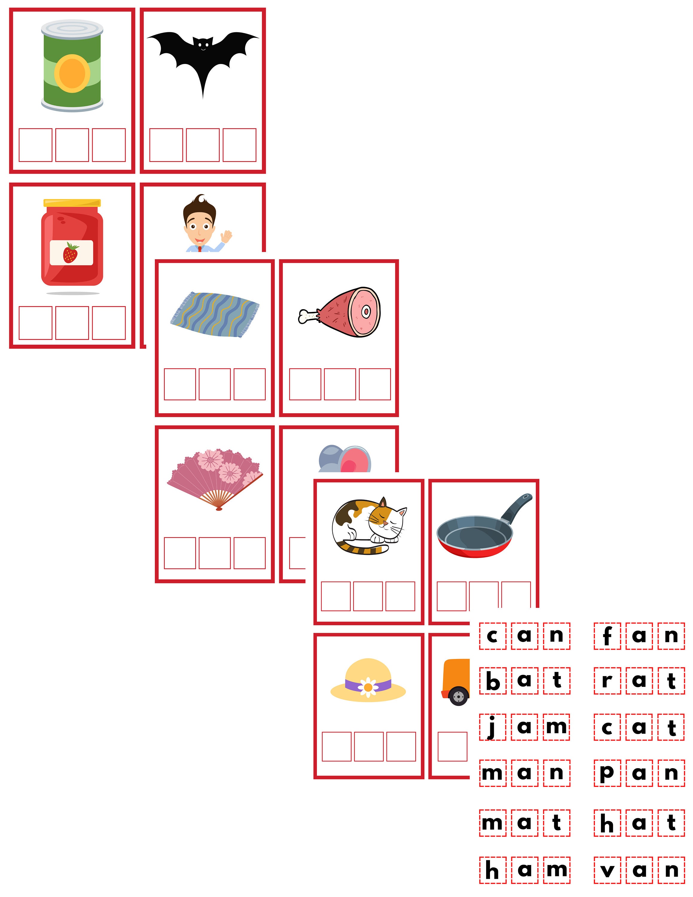 CVC Words, Sight Words Flashcards Printable, Spelling & Writing ...