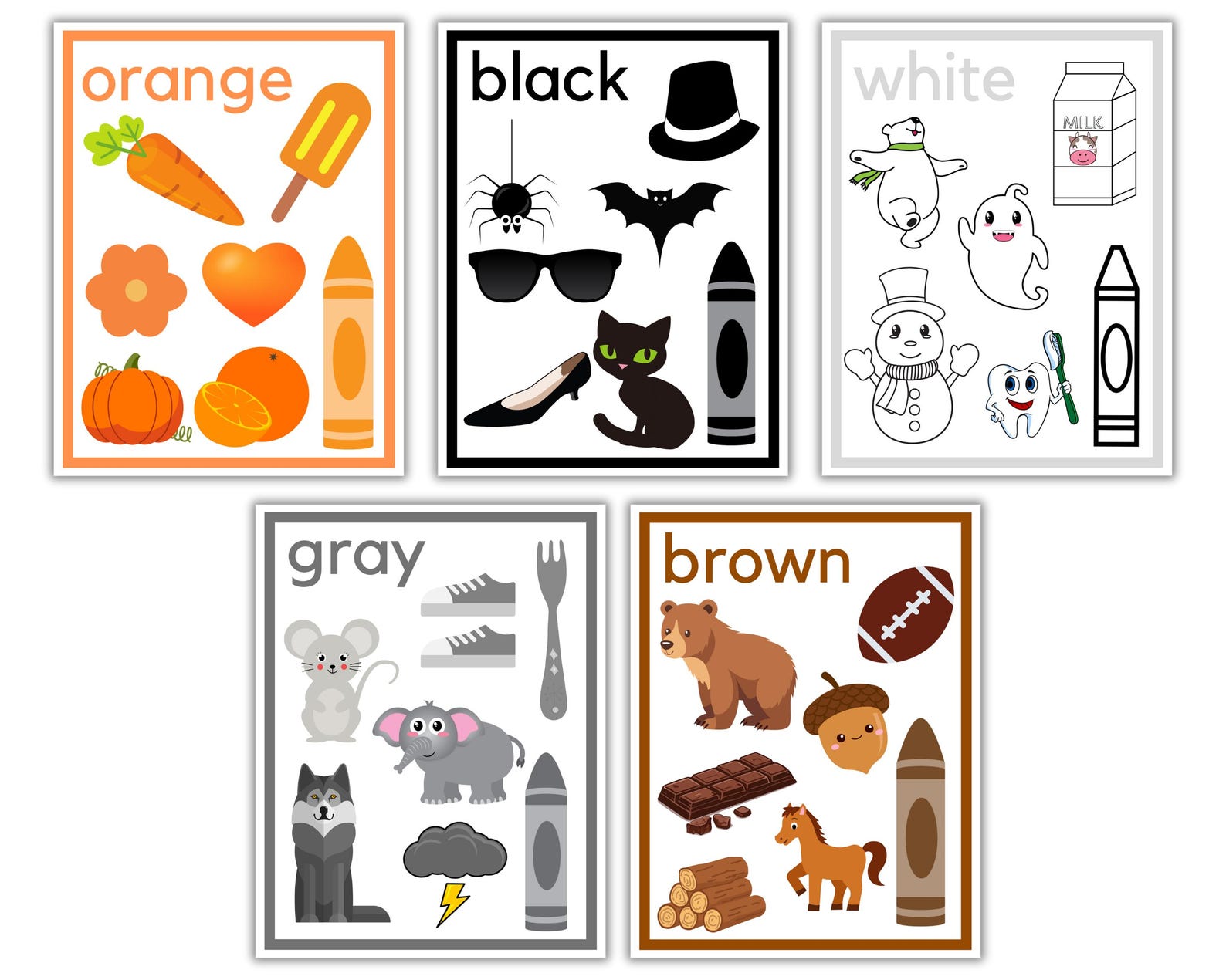 Color Flashcards, Preschool Flashcards, Printable Color Cards, Learning ...