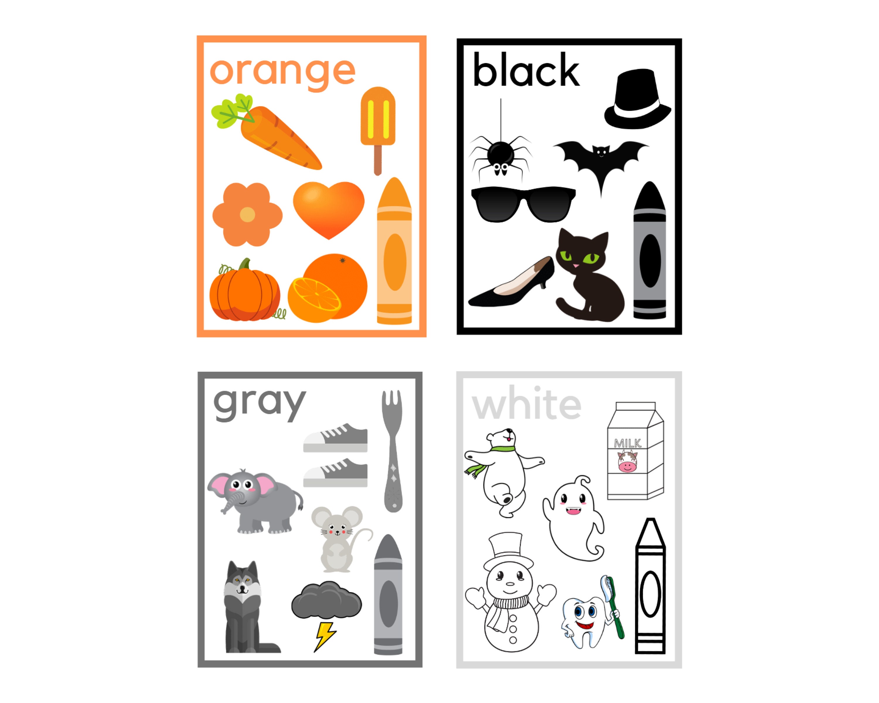 Color Flashcards, Preschool Flashcards, Printable Color Cards, Learning ...