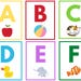 Printable ABC Flashcards Colorful - Etsy