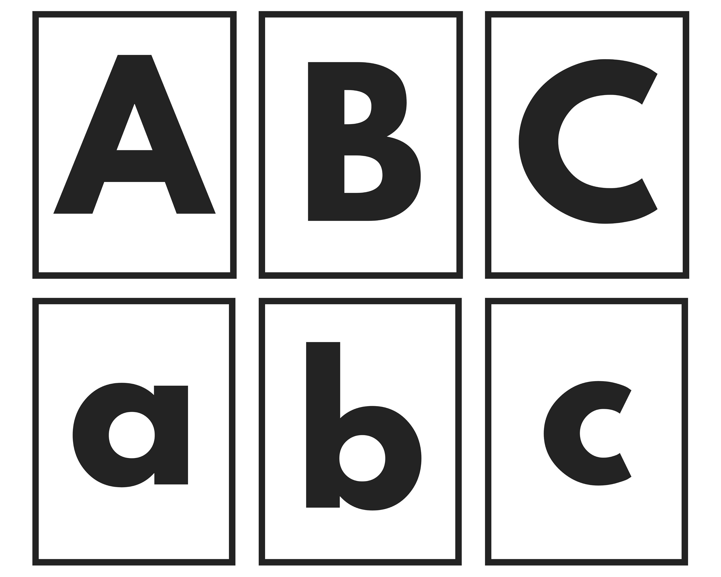 ABC Flashcards Minimalist, Alphabet Flashcards, Educational Cards ...