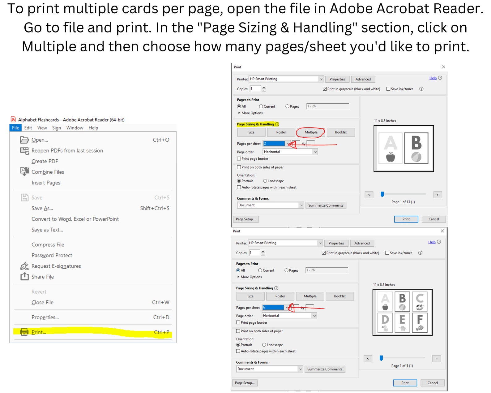 ABC Flashcards Minimalist, Alphabet Flashcards, Educational Cards ...