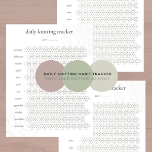 Knitting Tracker - Project Details Tracker + Daily Habit Tracker for ...