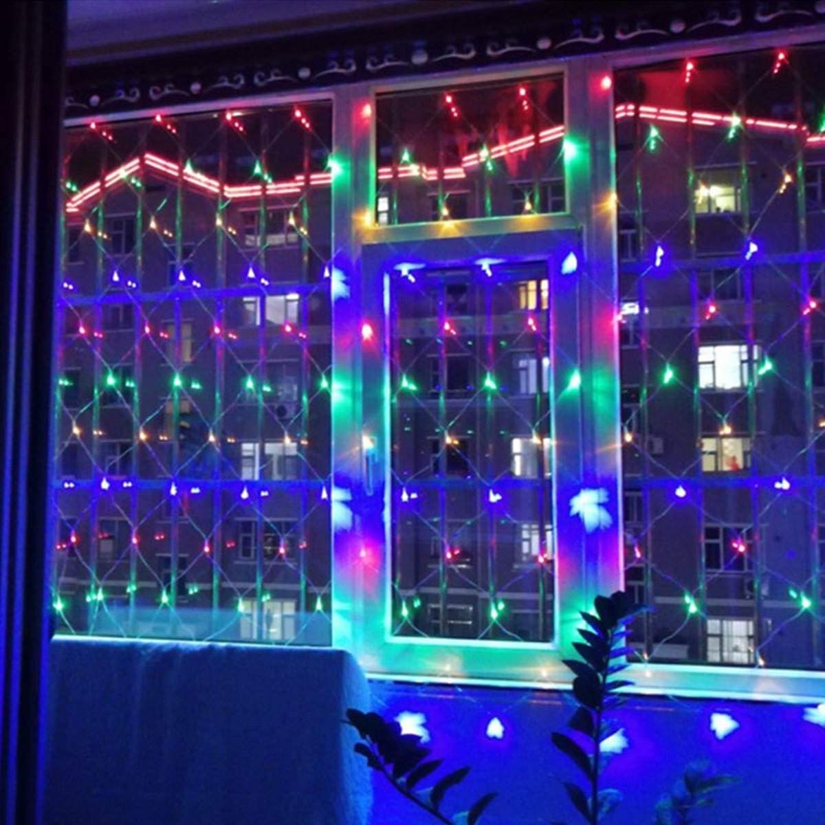 2M X 2M LED Net Lights With 144 Leds & UK Plug With 8 Way Controller ...