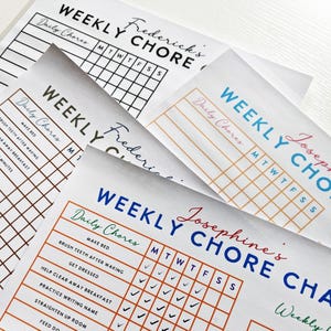 Weekly Chore Chart, Cleaning Chart for Kids, Printable Chore Chart ...