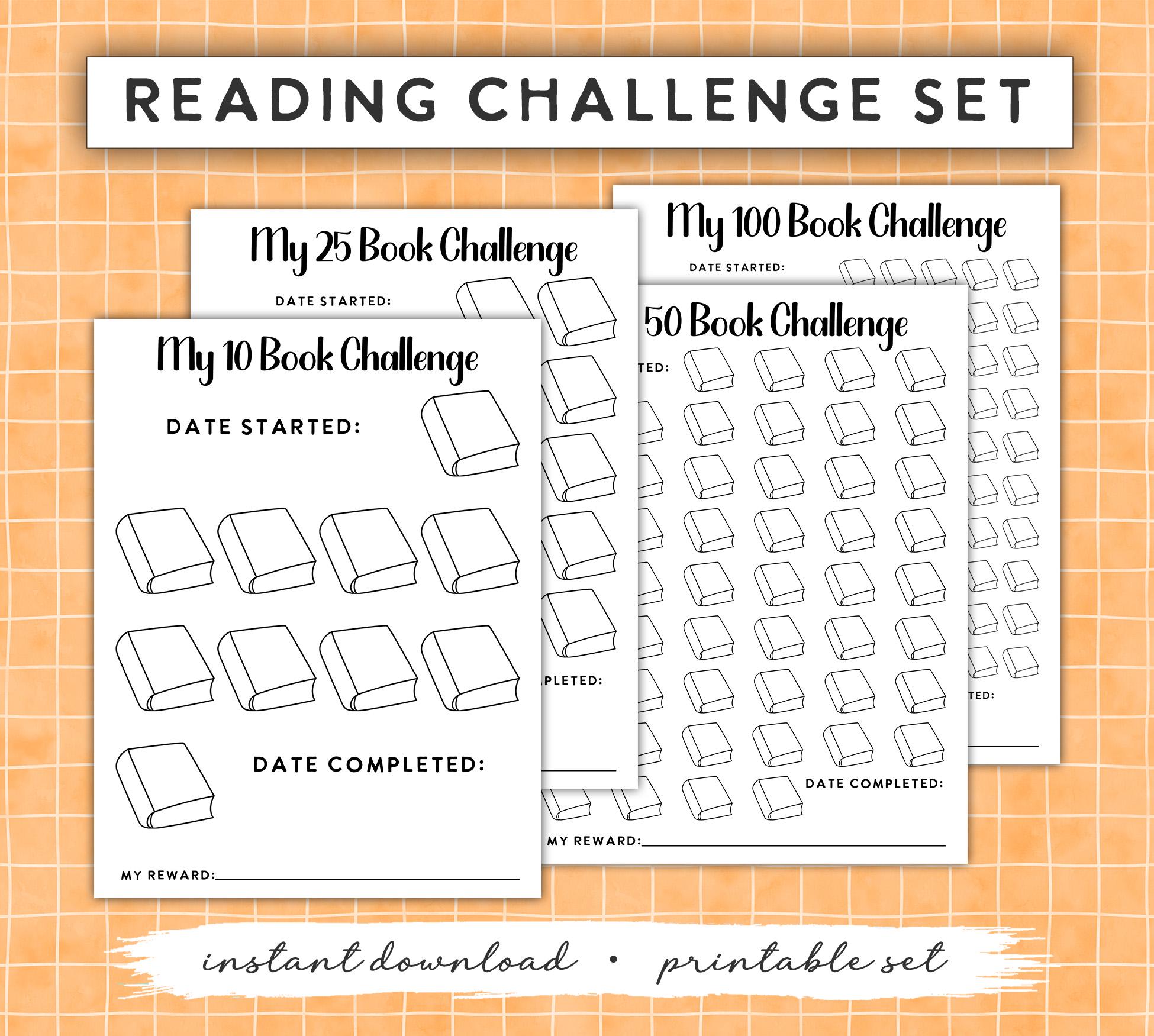 Reading Tracker, Printable Book Tracker for Kids, Reading Challenge ...