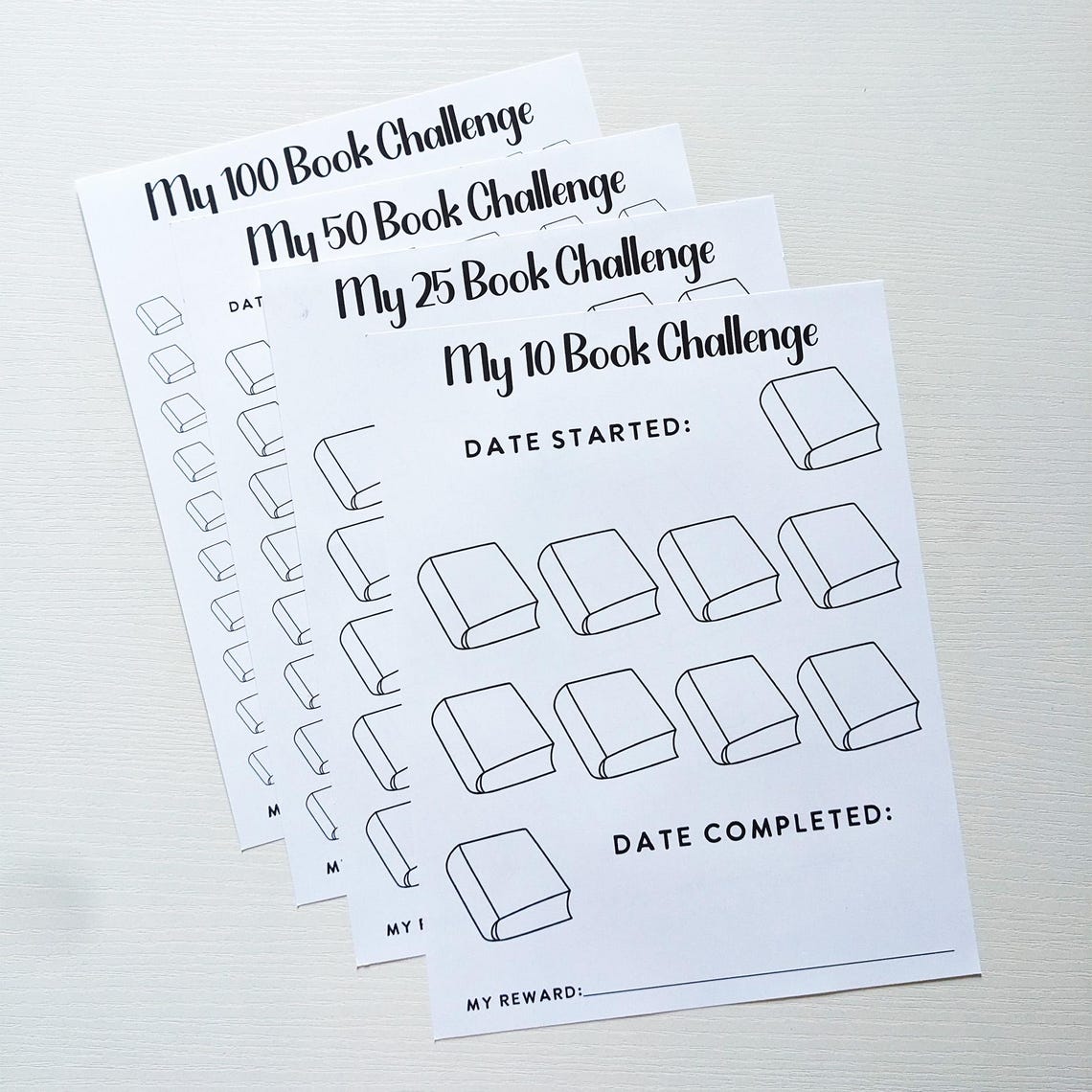 Reading Tracker, Printable Book Tracker for Kids, Reading Challenge ...