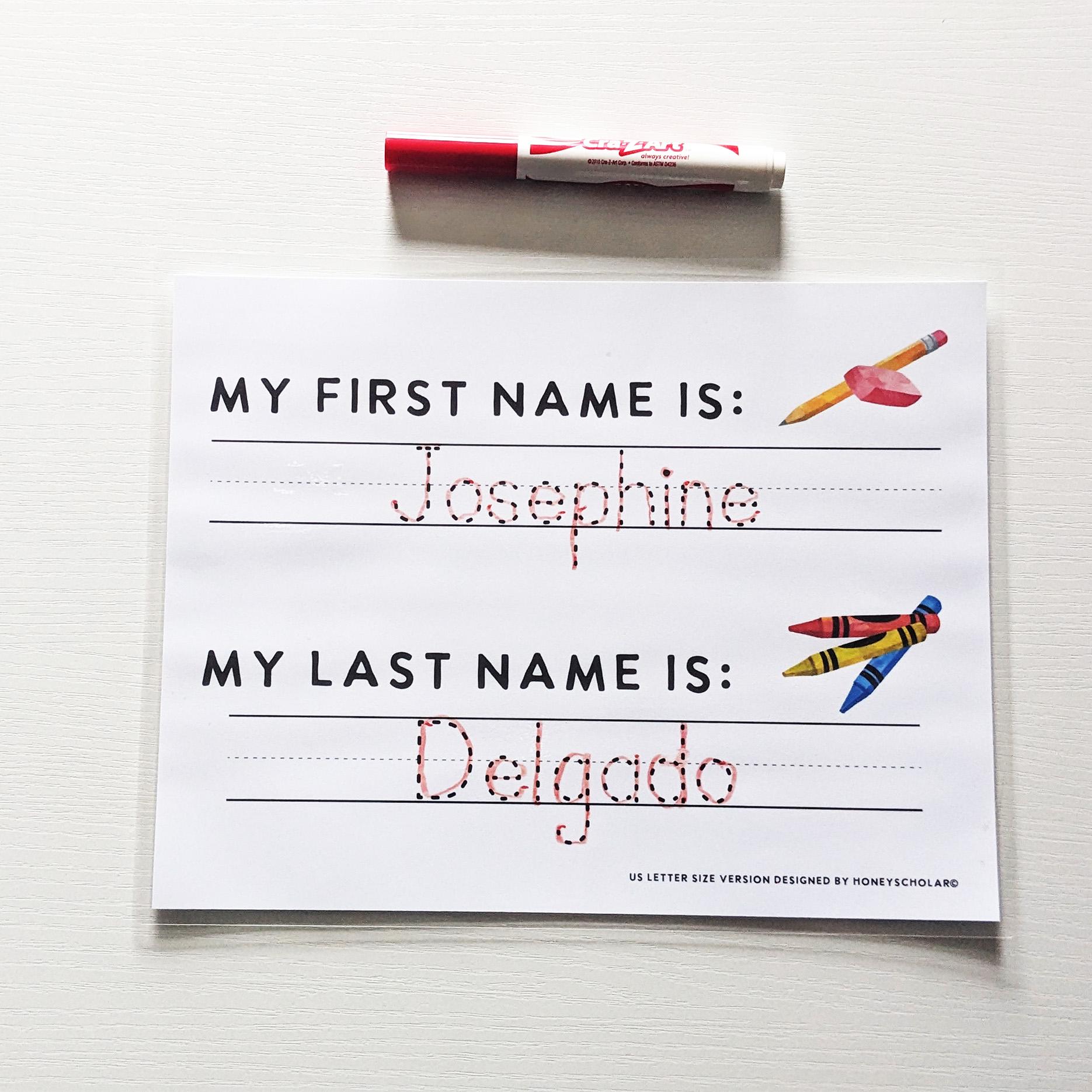 Custom Name Trace Sheet, Name Tracing Page, Handwriting Practice Sheet ...