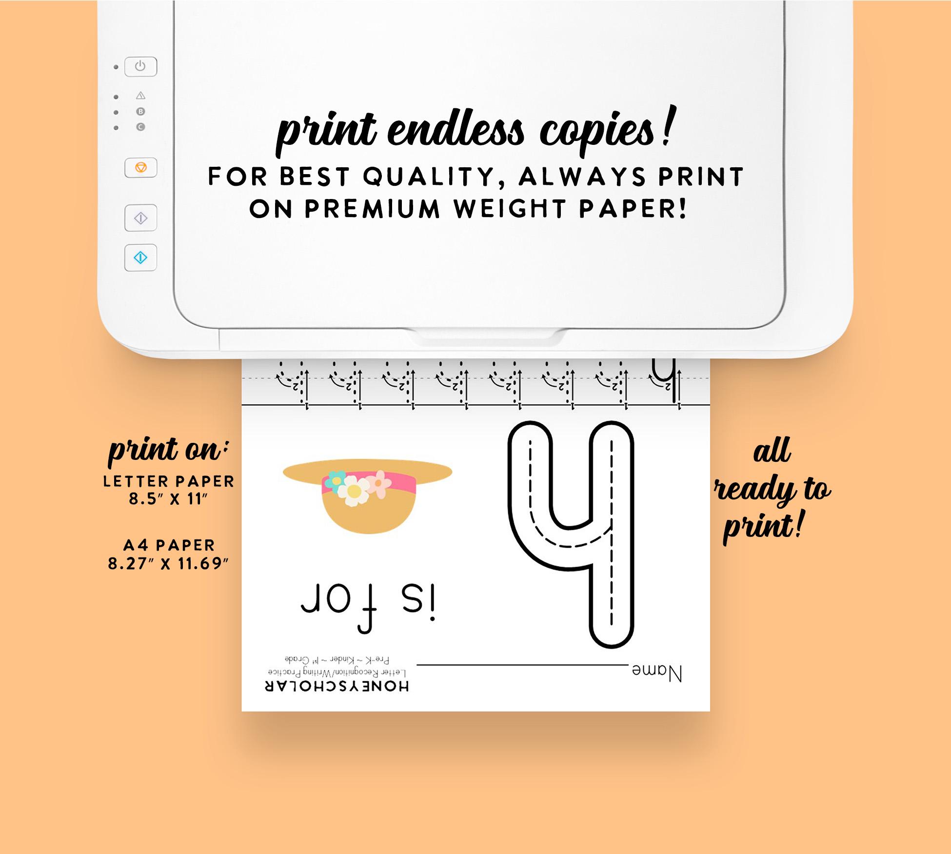 Alphabet and Number Tracing Sheets Bundle, Writing Practice for Kids ...