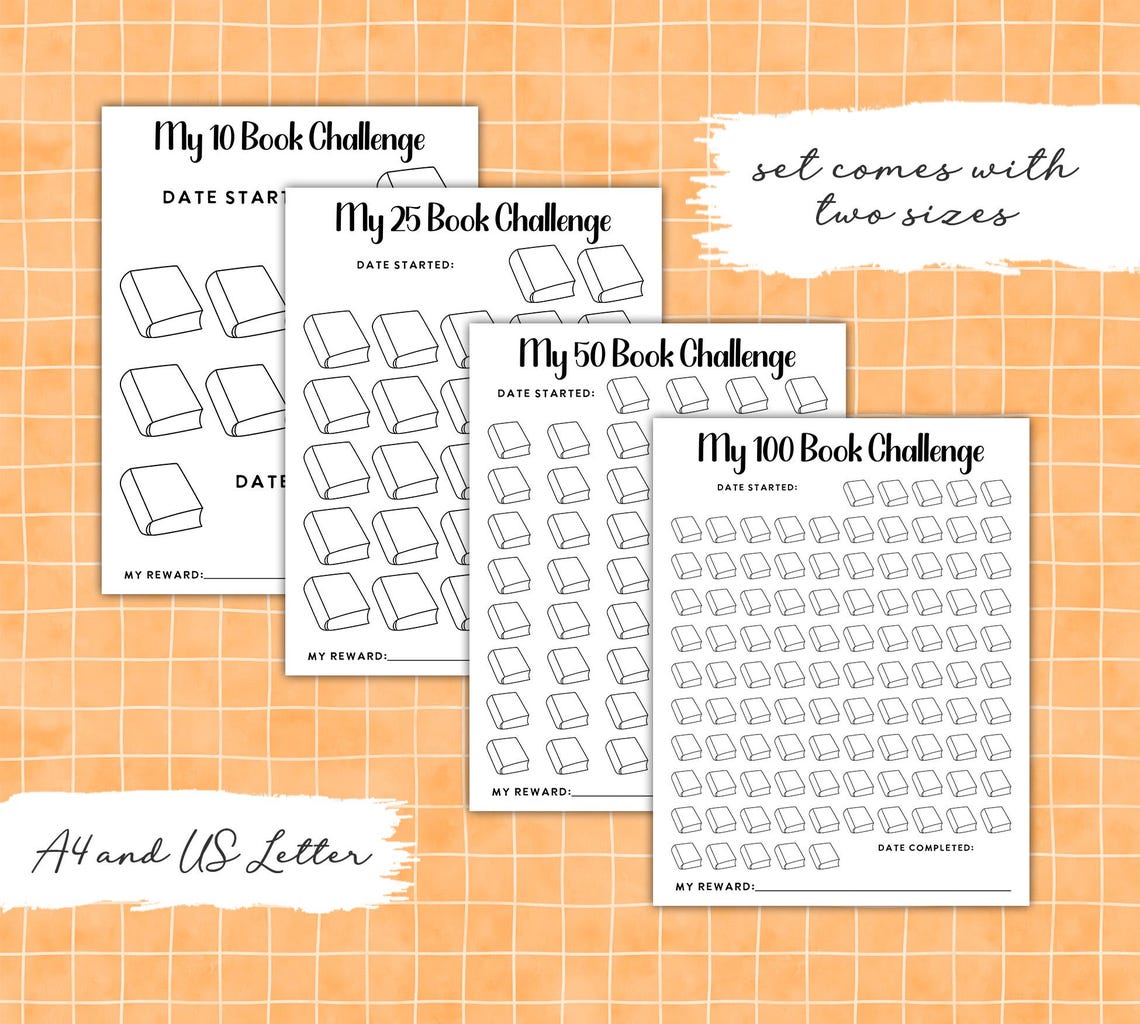 Reading Tracker, Printable Book Tracker for Kids, Reading Challenge ...