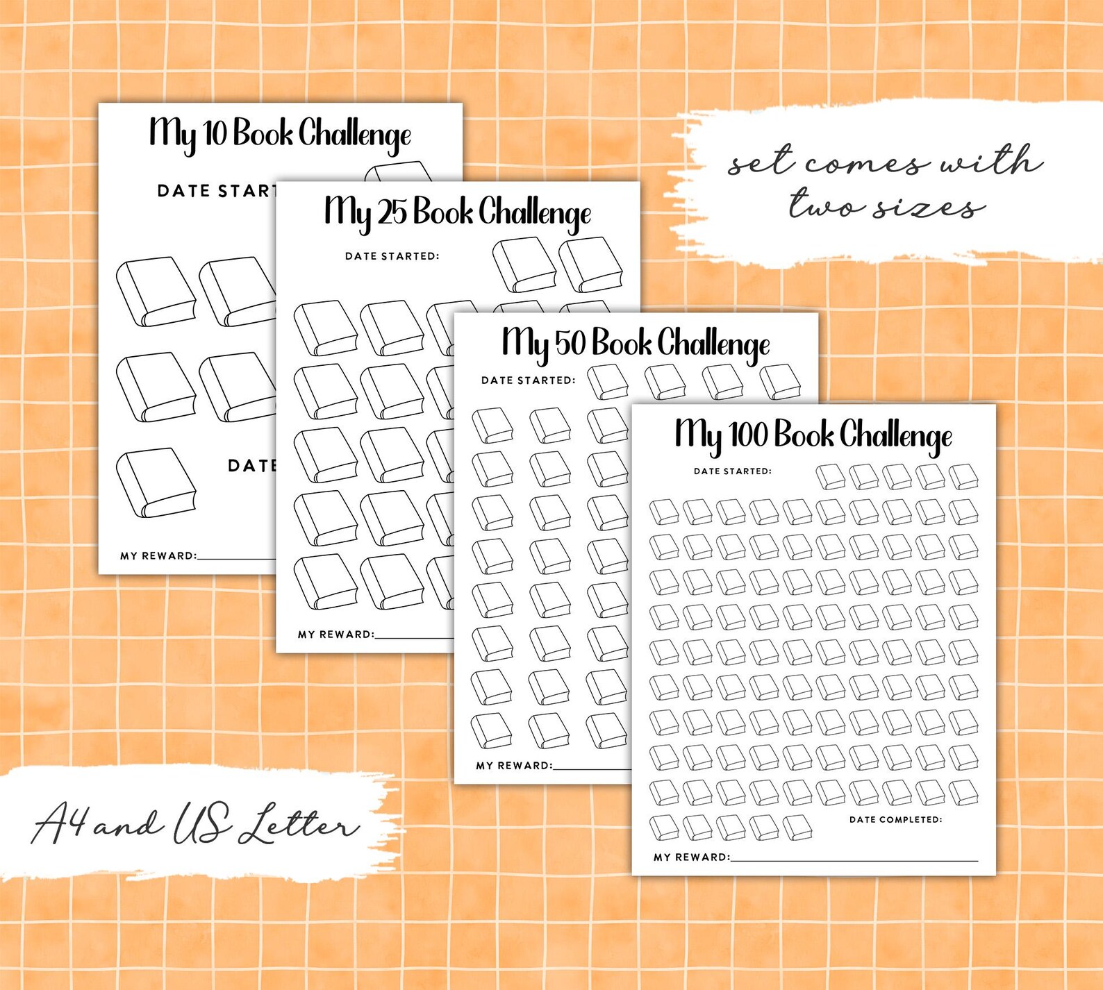 Reading Tracker, Printable Book Tracker for Kids, Reading Challenge ...