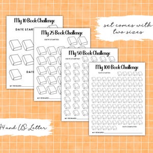 Reading Tracker, Printable Book Tracker for Kids, Reading Challenge ...