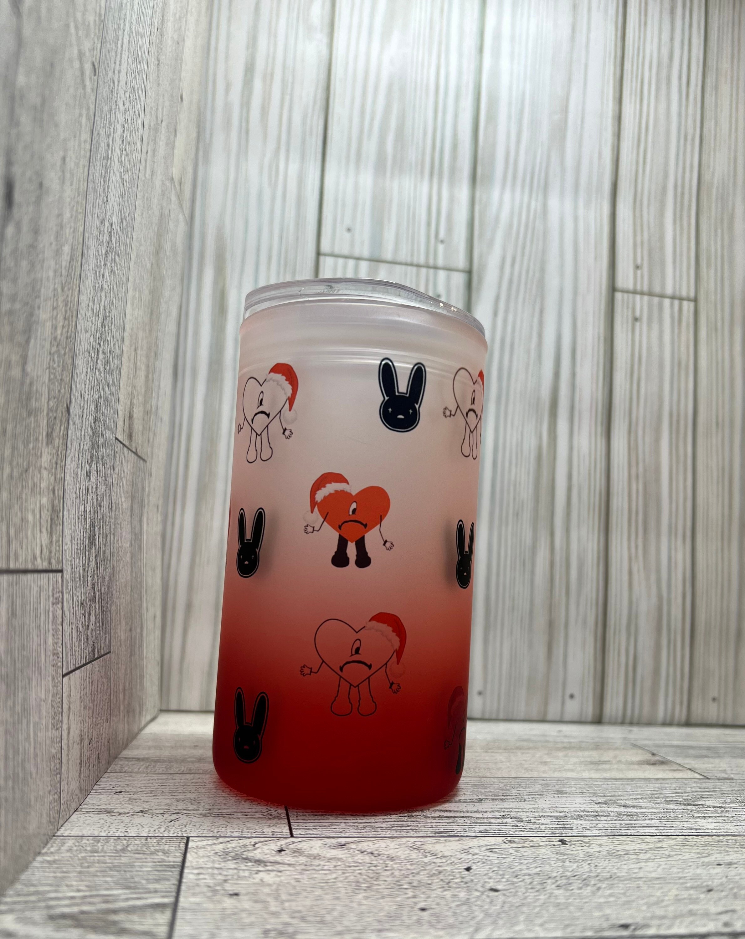 Bad Bunny Glass Cup - Etsy