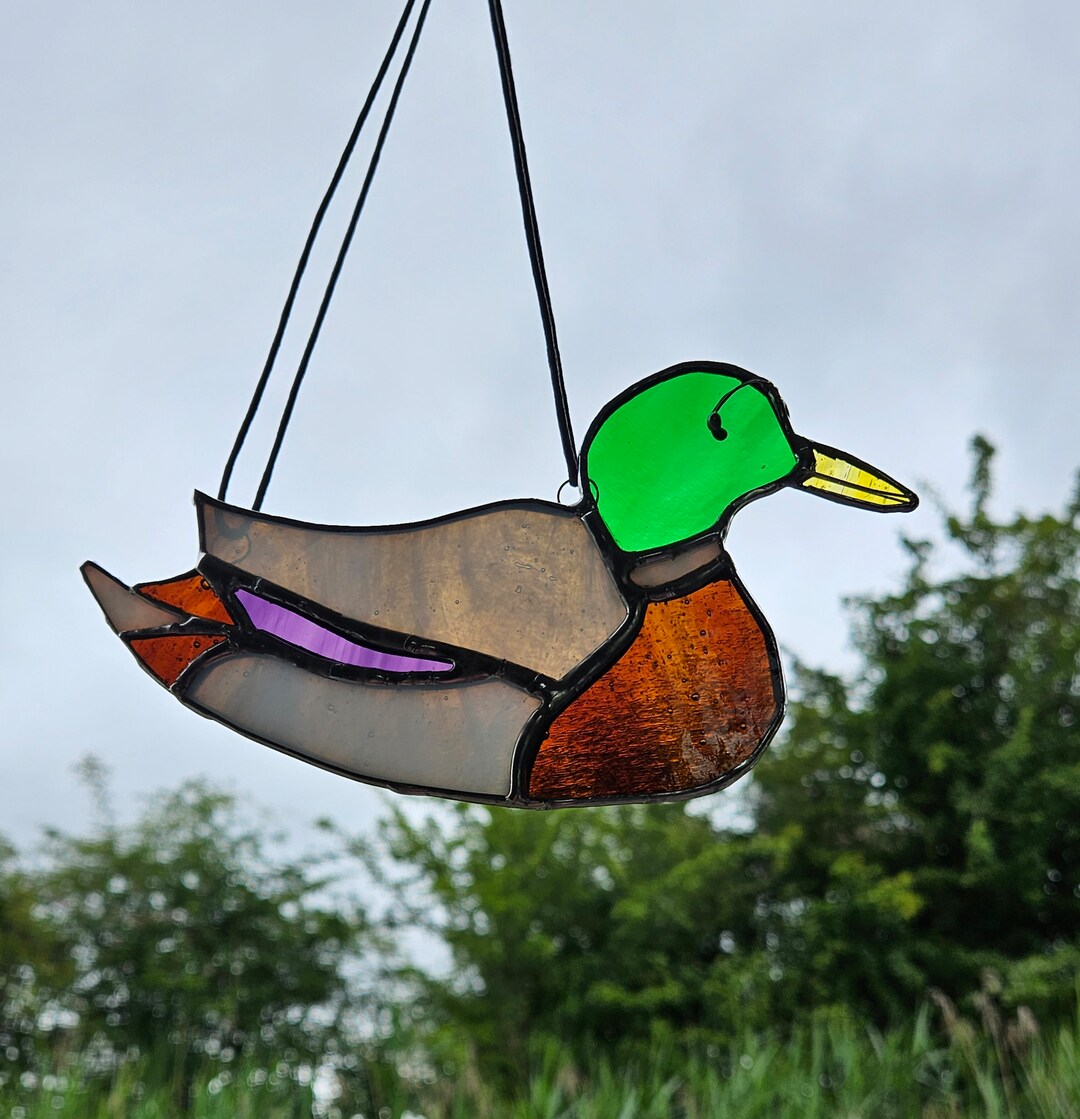 Duck in Stained Glass - Etsy