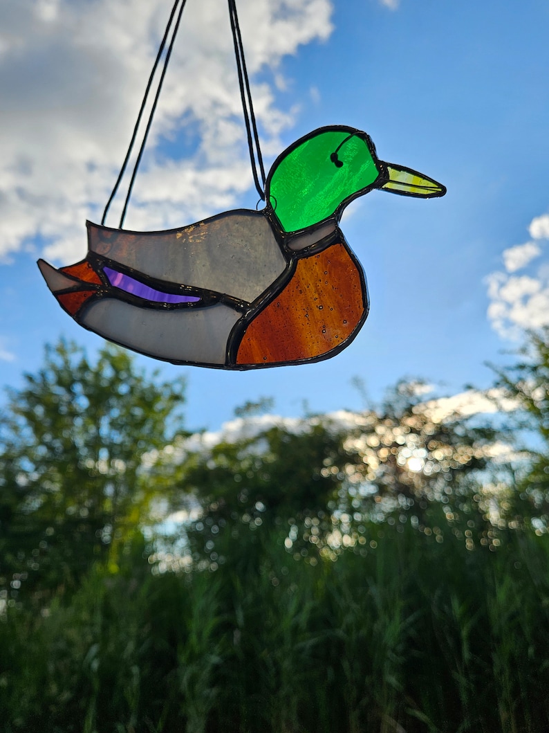Duck in Stained Glass - Etsy