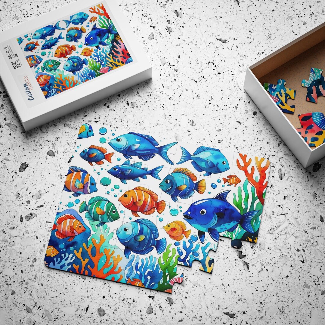 Colorful Tropical Fish Puzzle Kids Puzzle | 30-piece - Etsy