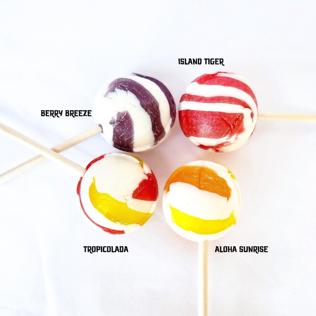 Island Breeze-large Tropical Lollipops 4-pack One of Each Flavor - Etsy