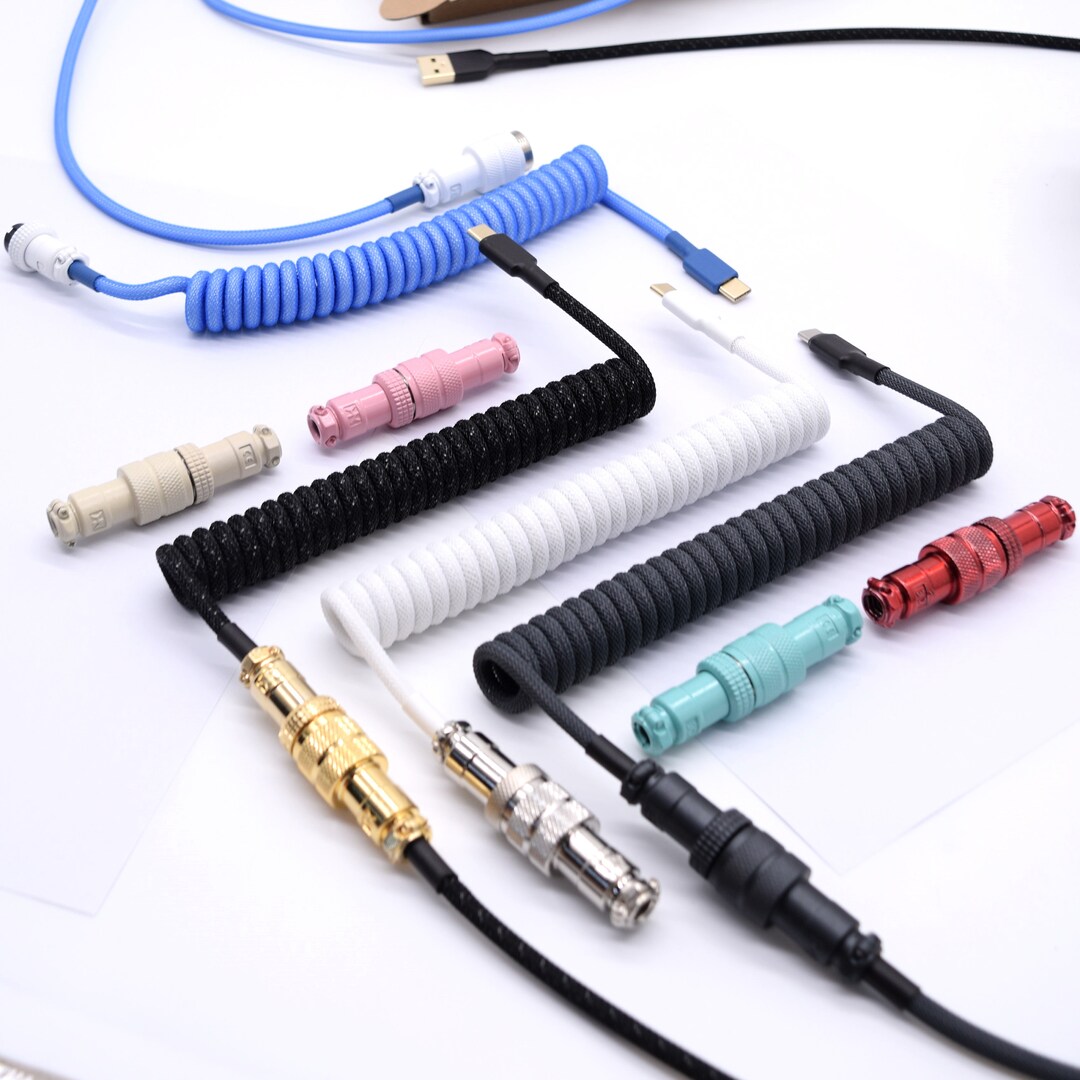 Custom Mechanical Keyboard Cable With Coils & Aviator - Etsy Hong Kong
