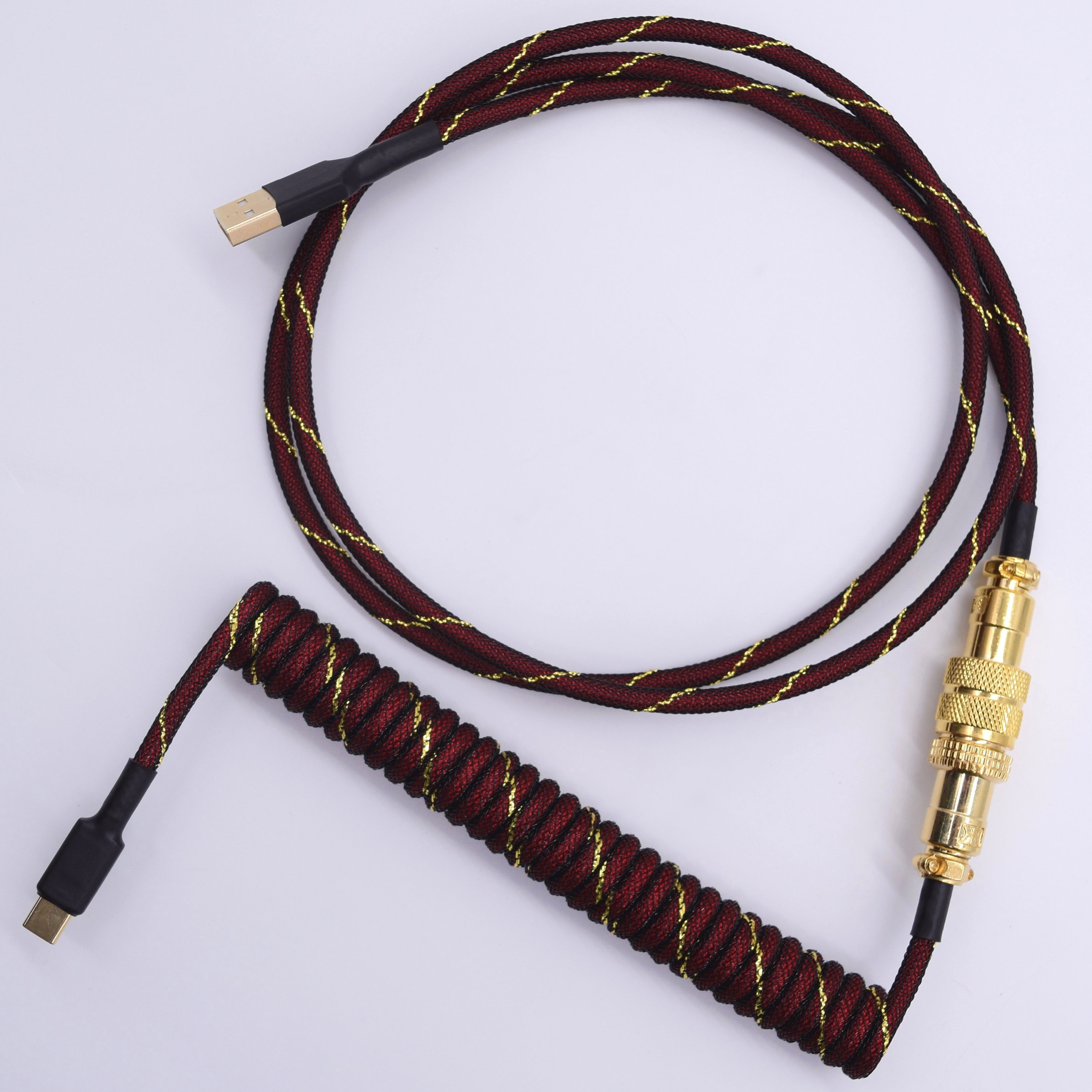 Red Samurai Mechanical Keyboard Cable Coiled - Etsy UK