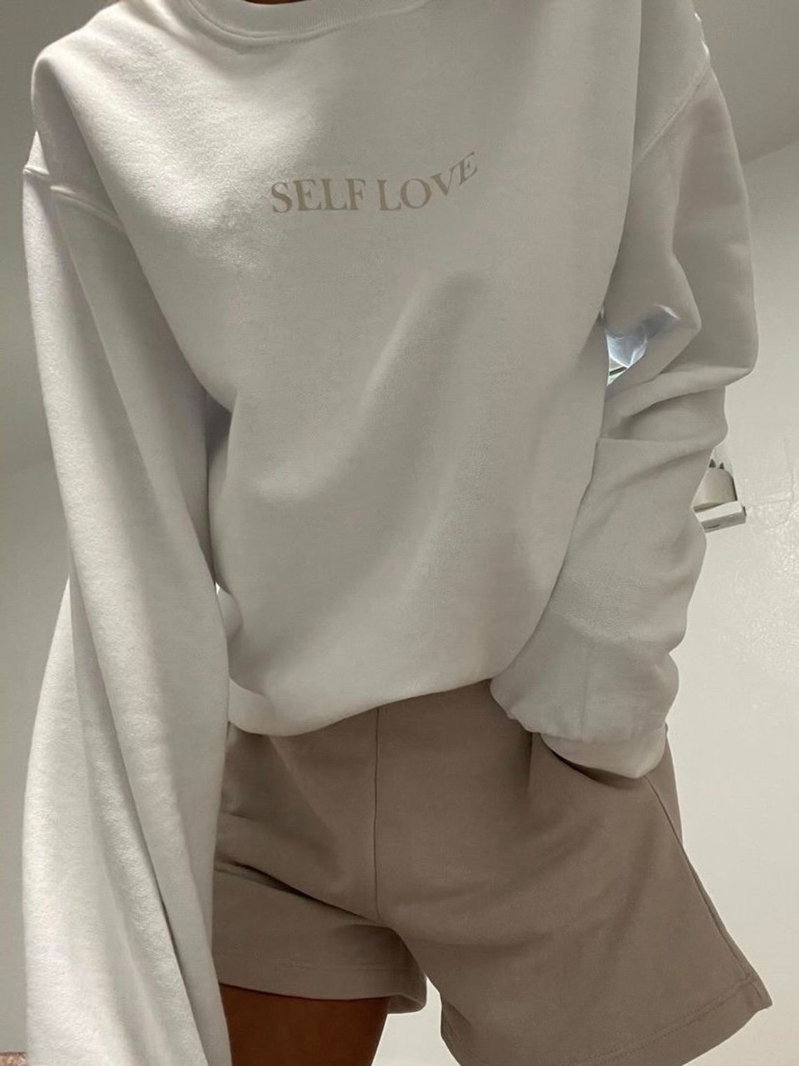 Self Love Crew | Crewneck | Aesthetic Crewneck | Neutral Crewneck - Etsy