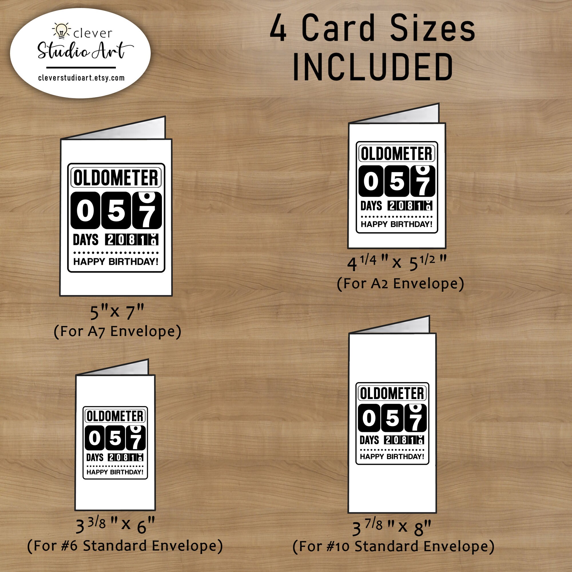 57th Birthday Card, Oldometer Birthday Card, Printable Birthday Card ...