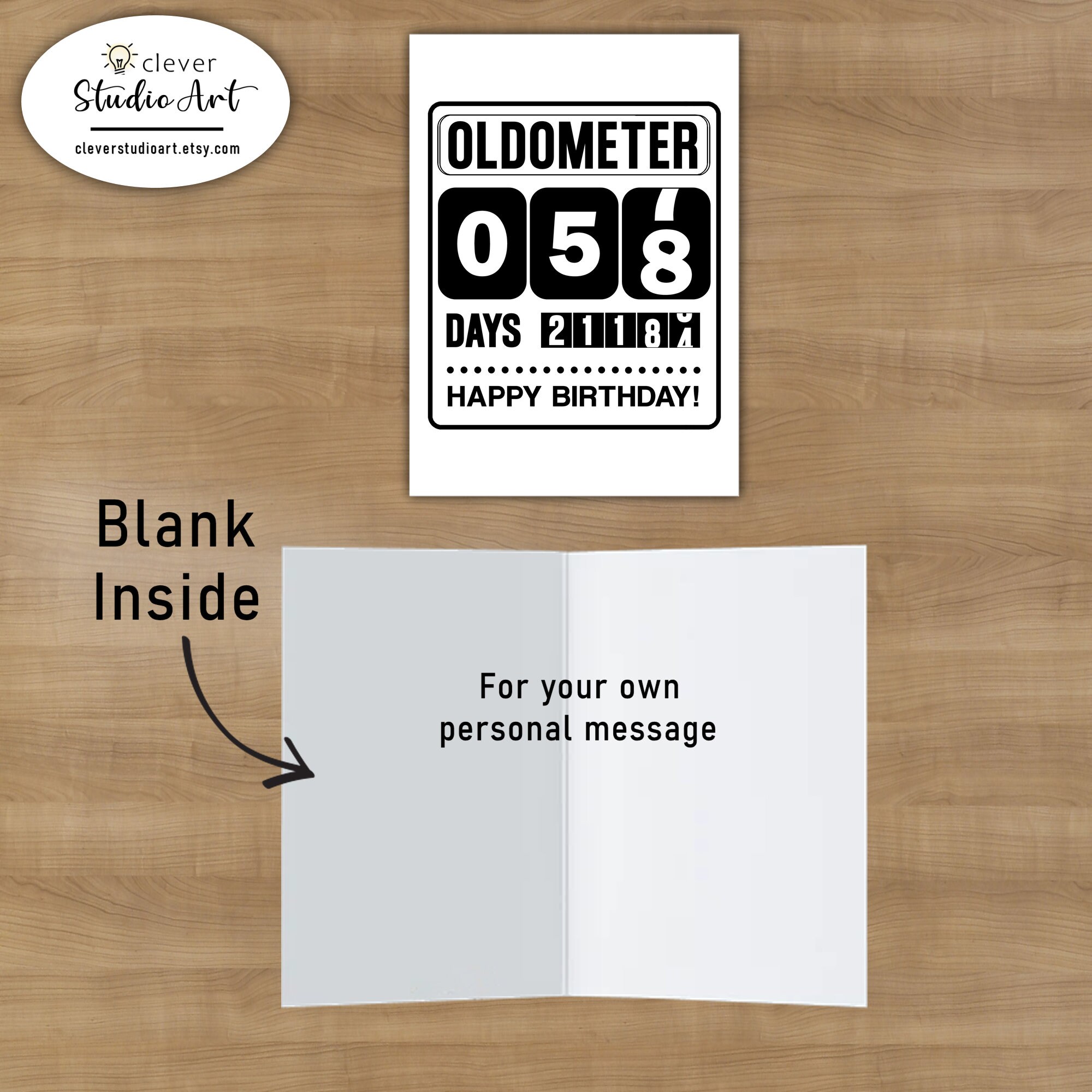 Printable 58th Birthday Oldometer Card 58th Birthday - Etsy