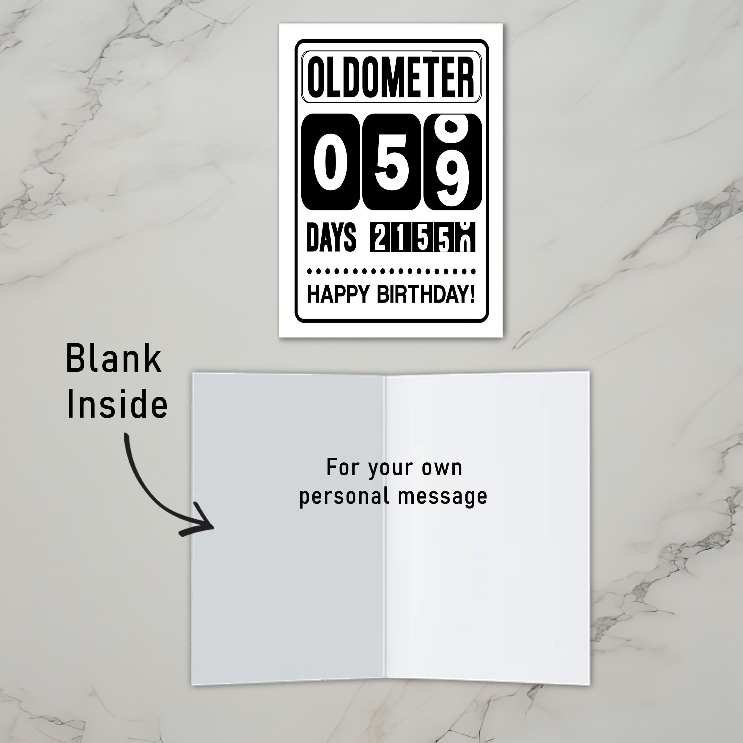59th Birthday Card, Oldometer Birthday Card, Printable Birthday Card ...