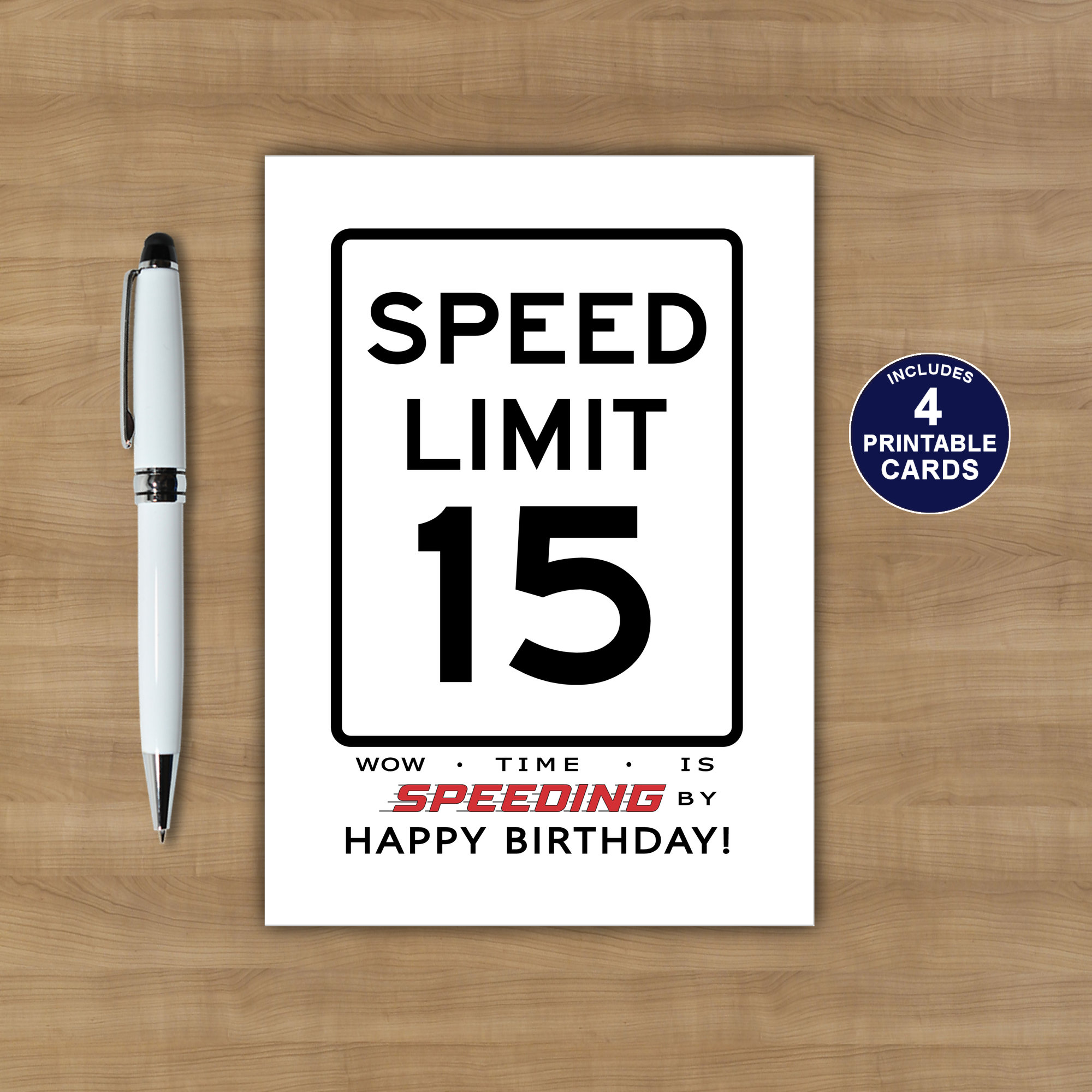 Happy 15th Birthday Cards Printable