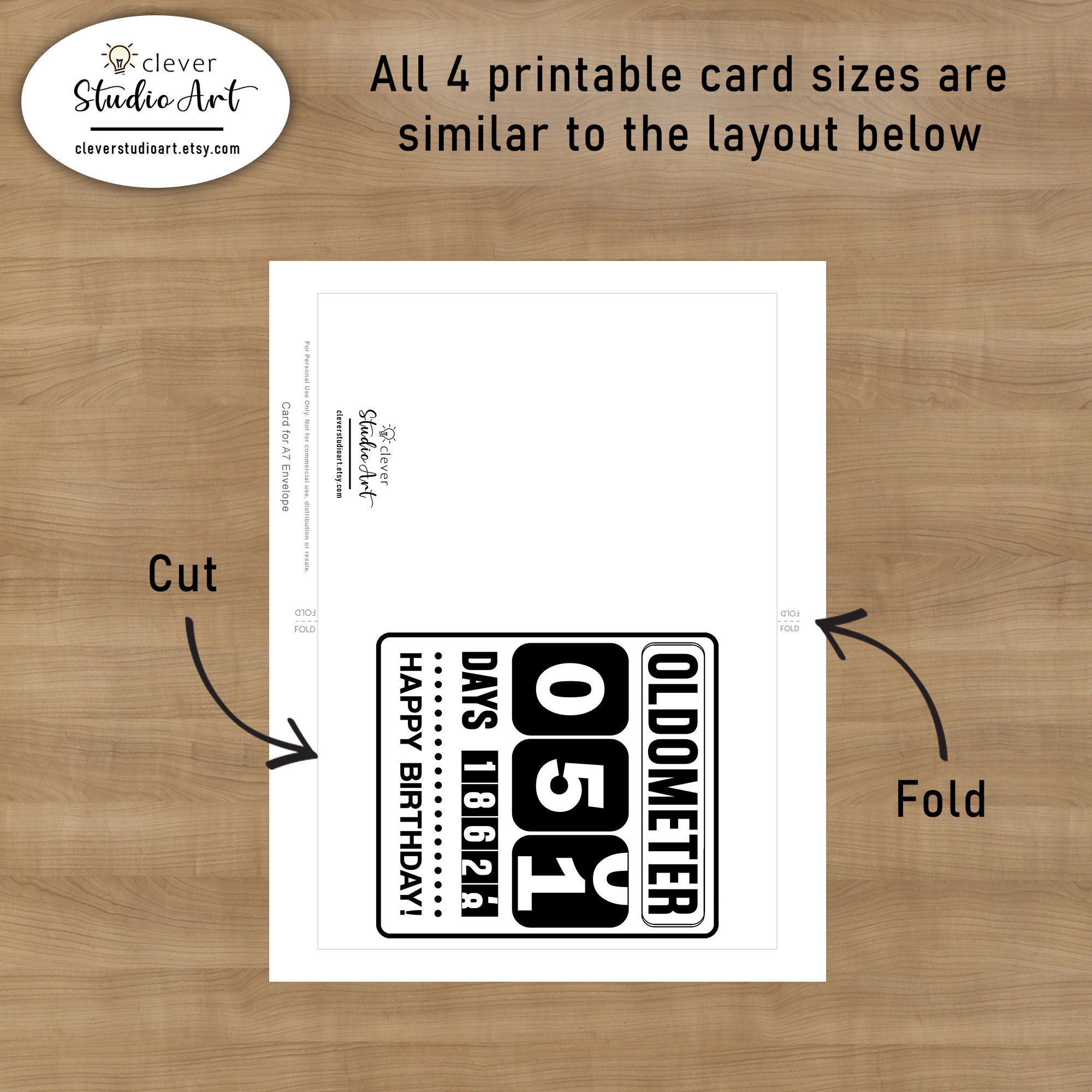 51st Birthday Card, Oldometer Birthday Card, Printable Birthday Card ...