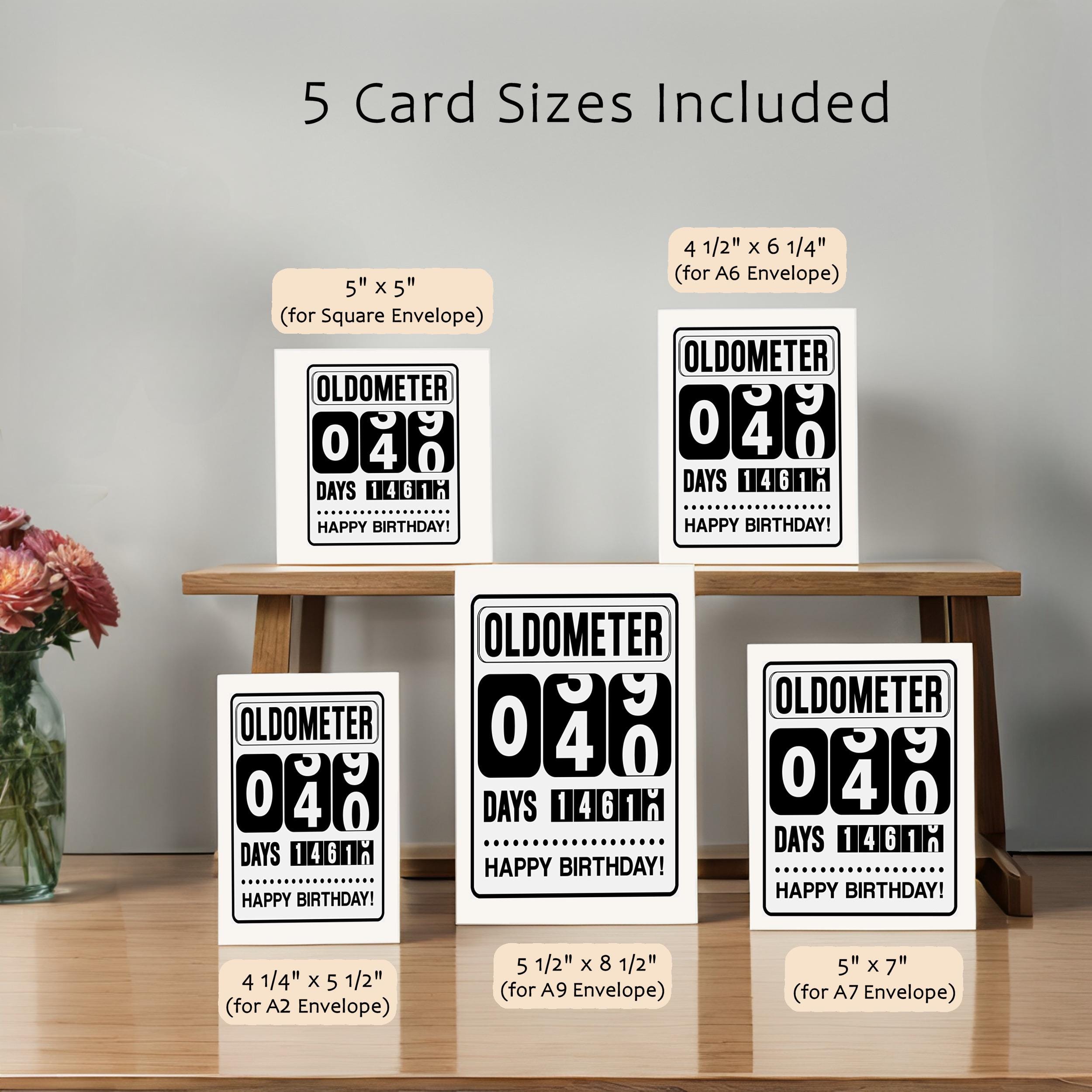 40th Birthday Card, Oldometer Birthday Card, Printable Birthday Card ...