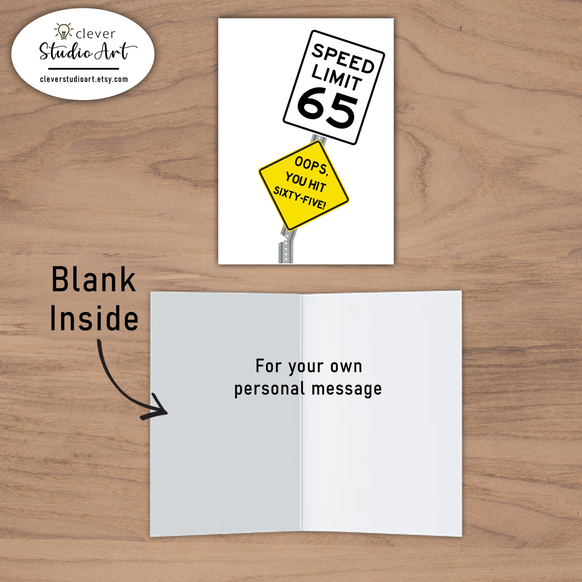 65th Birthday Card, Oops You Hit 65 Birthday Card, Funny 65th Birthday ...