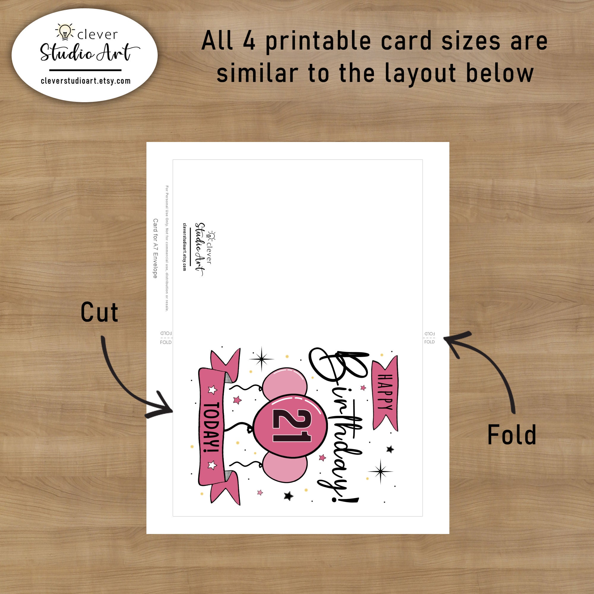 Printable 21st Birthday Card Happy 21st Birthday Card - Etsy