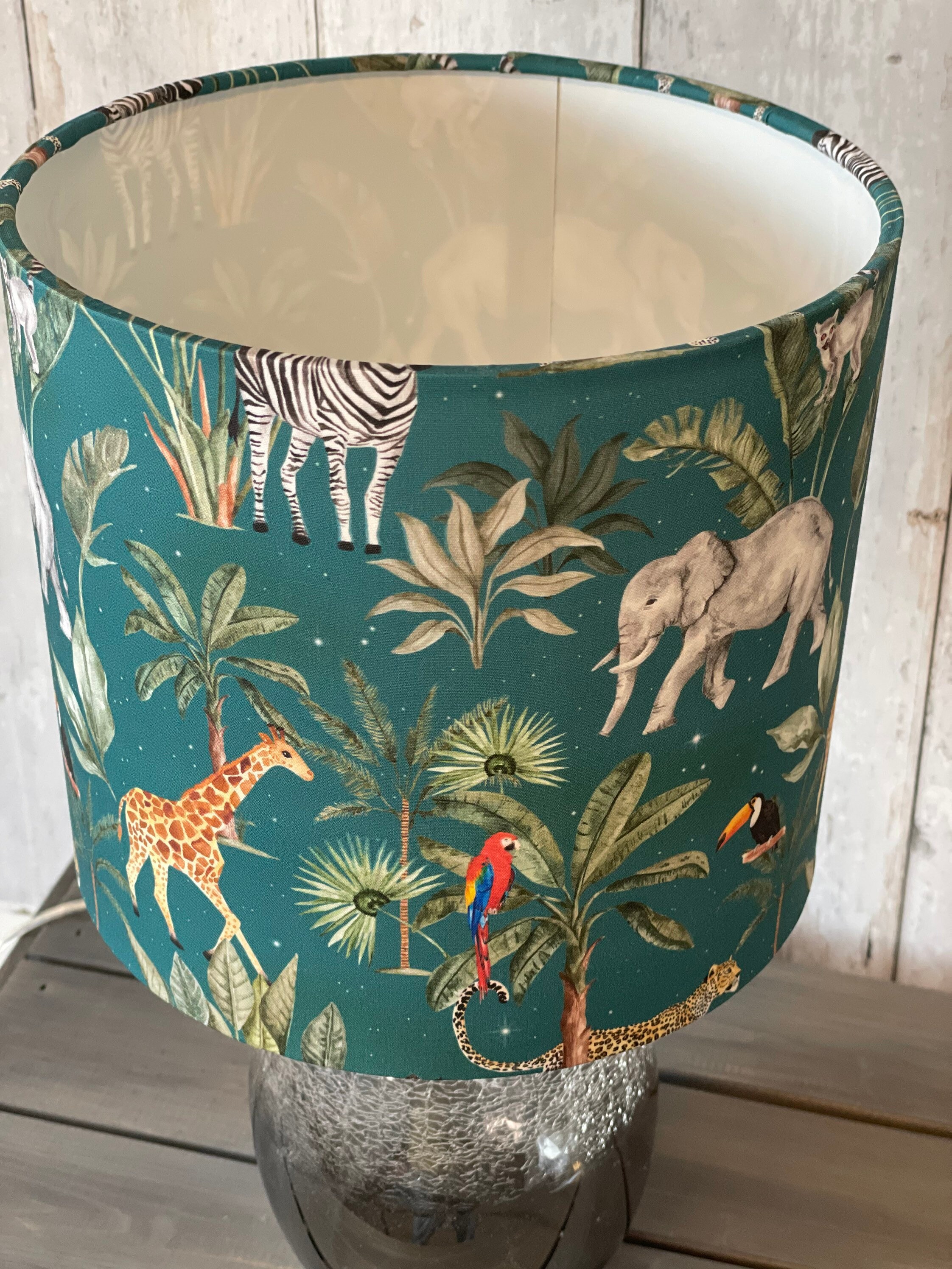 Safari Animals Jungle Lampshade, Jungle Lights, Safari Lampshade ...