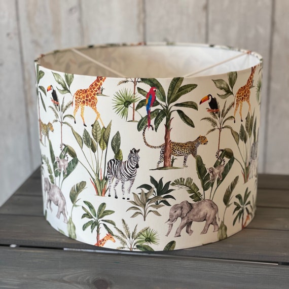 Safari Animals Jungle Lampshade Jungle Lights Safari - Etsy UK