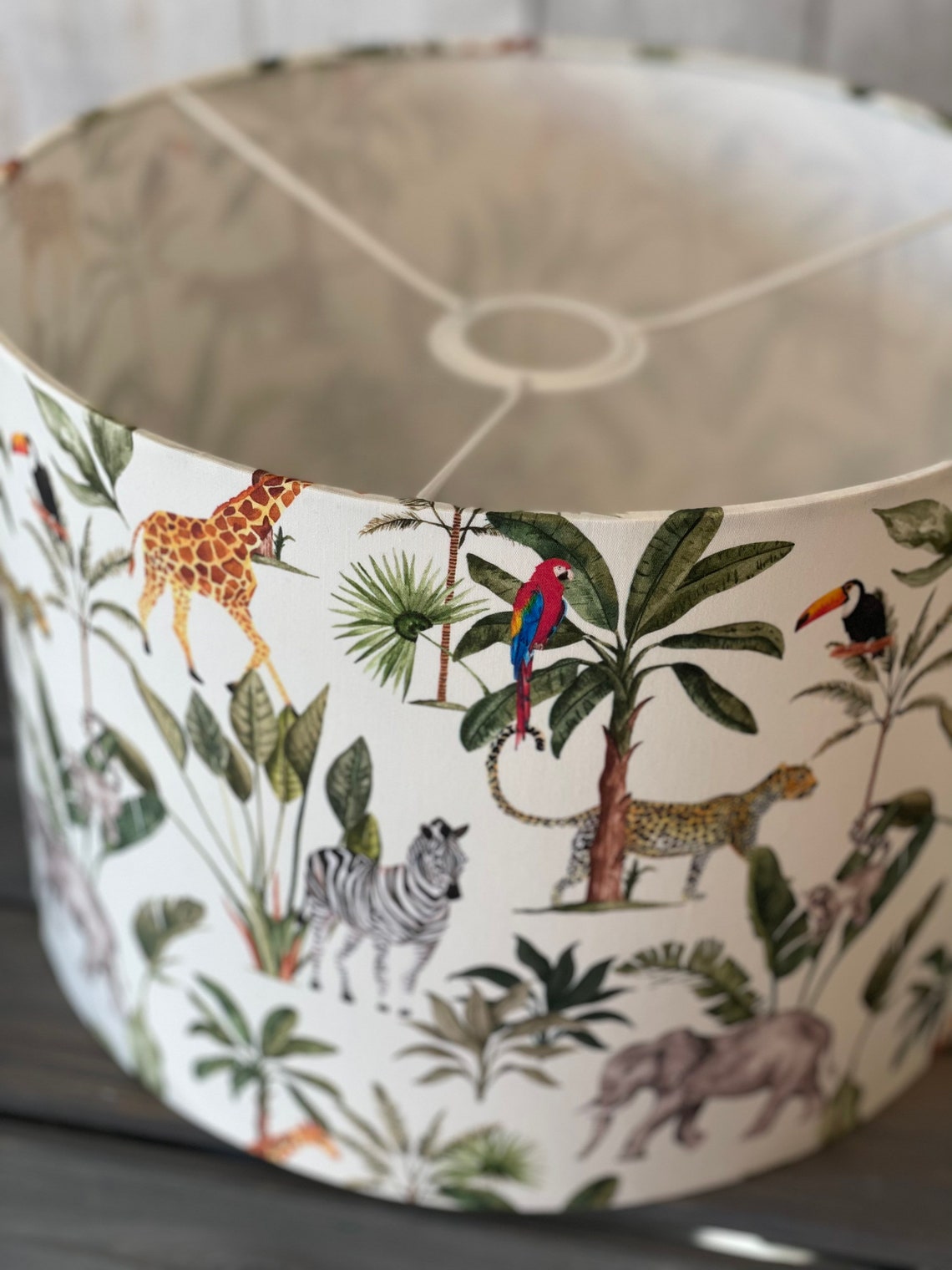 Safari Animals Jungle Lampshade Jungle Lights Safari - Etsy UK