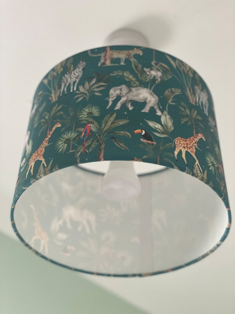 Safari Animals Jungle Lampshade Jungle Lights Safari - Etsy UK